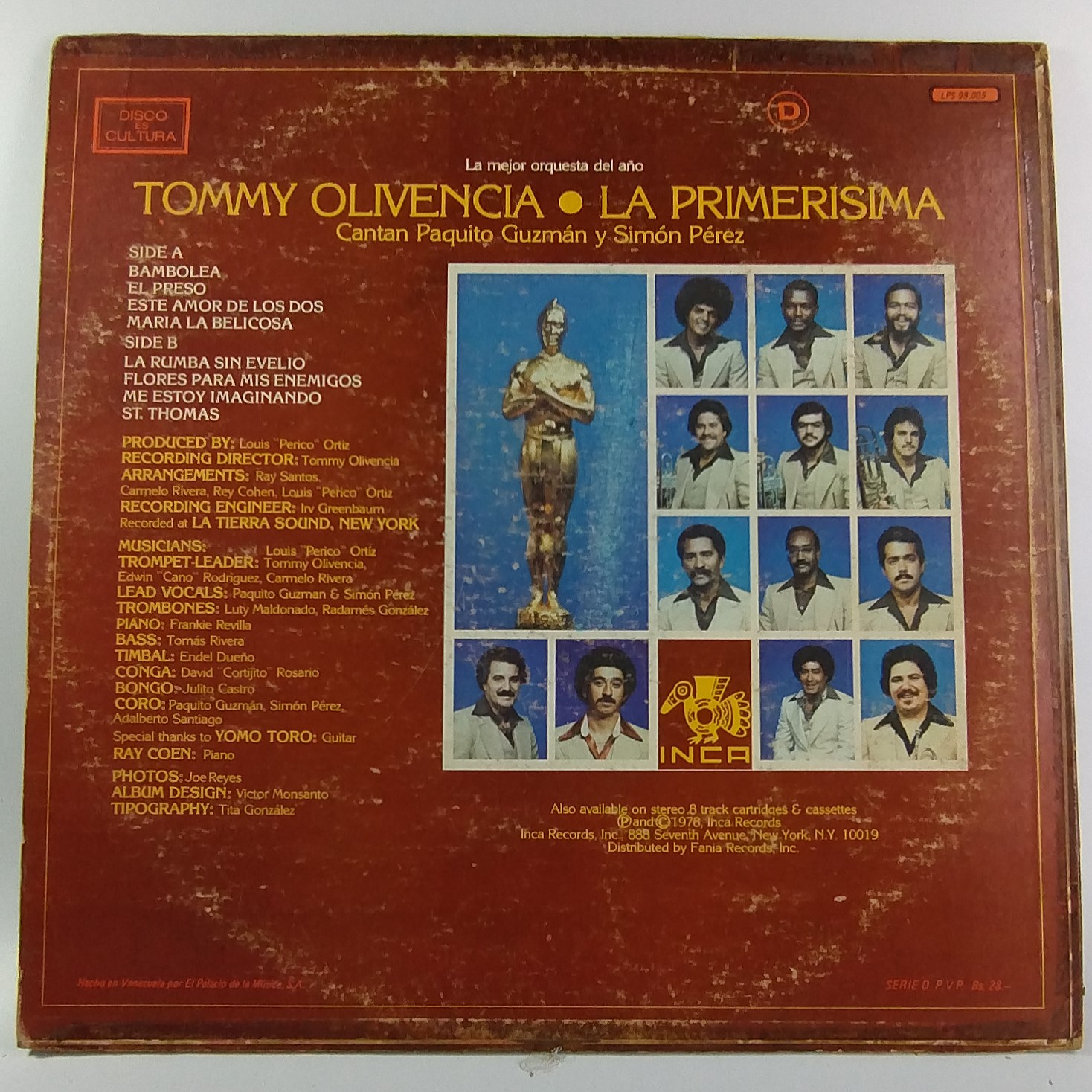 Tommy Olivencia Y Su Orquesta – La Primerisima – Sonero Colombia